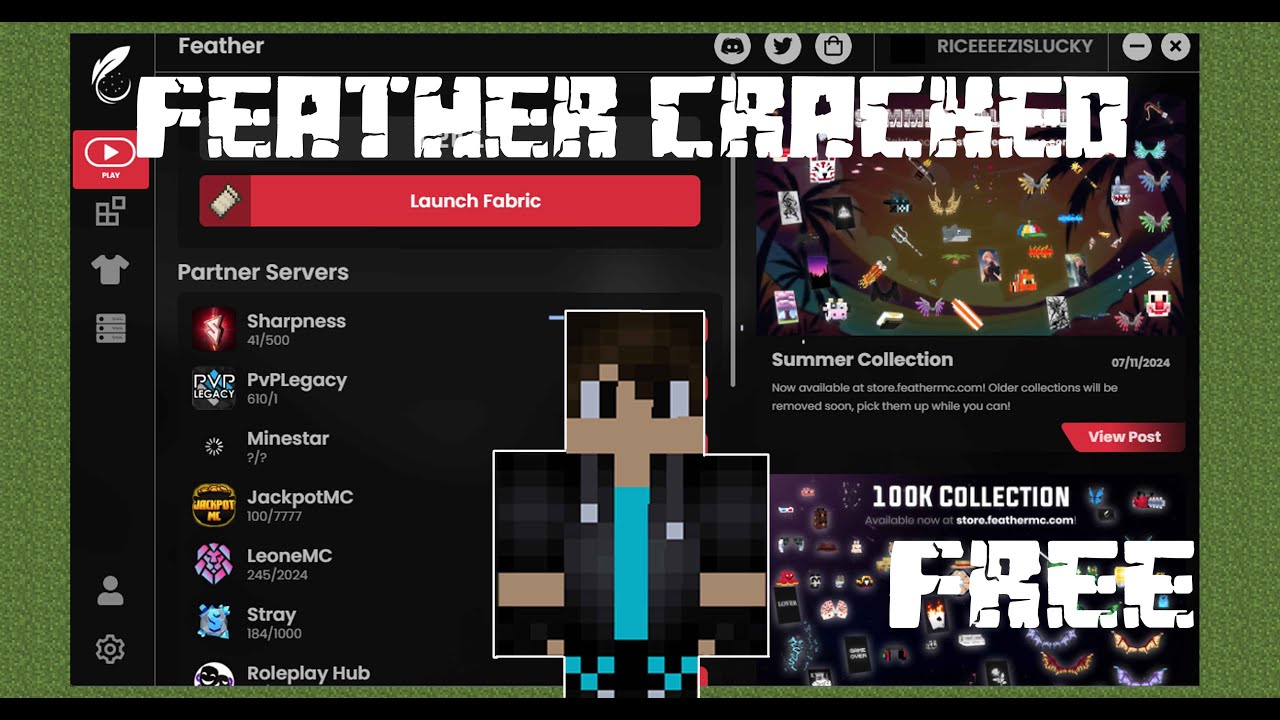 How To Play In Feather Client For Free Permanent Youtube