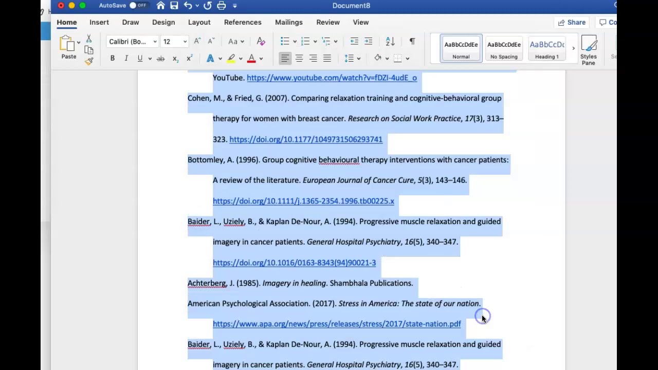 Apa References Page How To Format In Hanging Indent And Alphabetize Ii