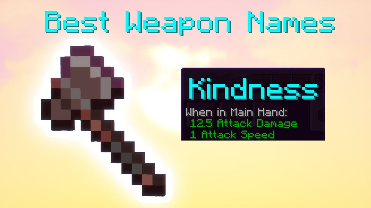 Best Weapon Names In Minecraft 1 21 Youtube