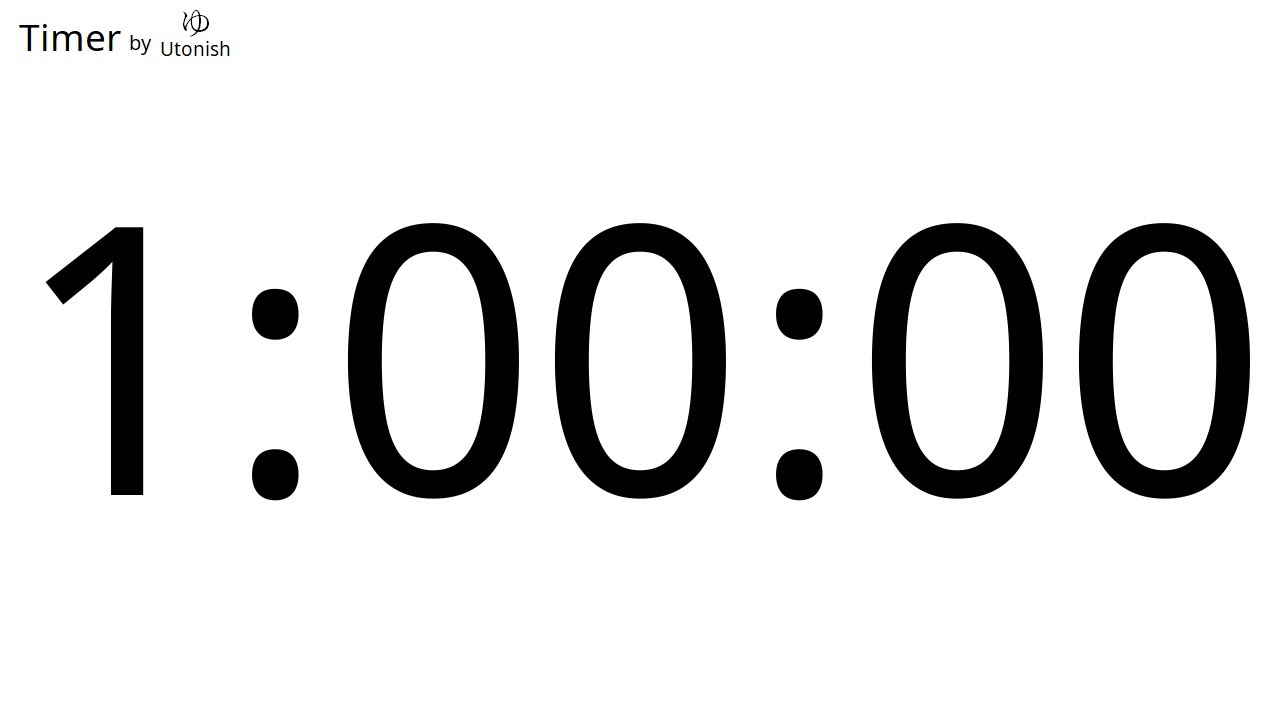 1 Hour Countup Timer Youtube