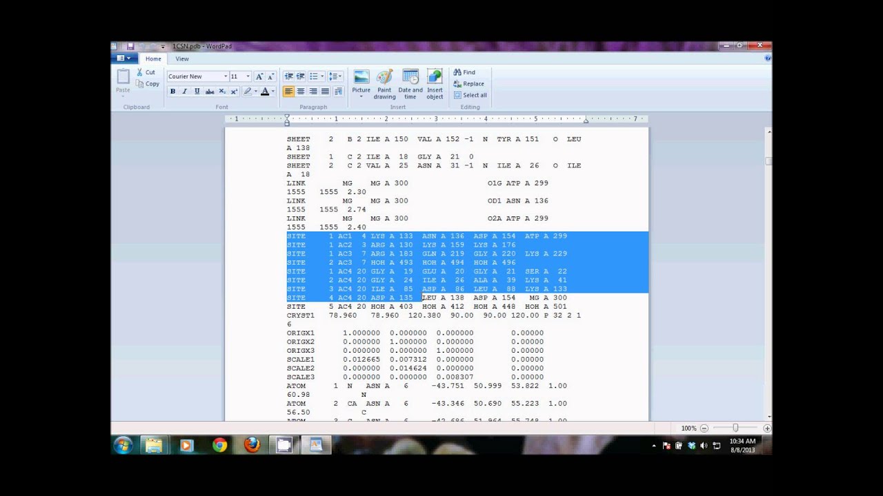 Pdb File Structure Youtube