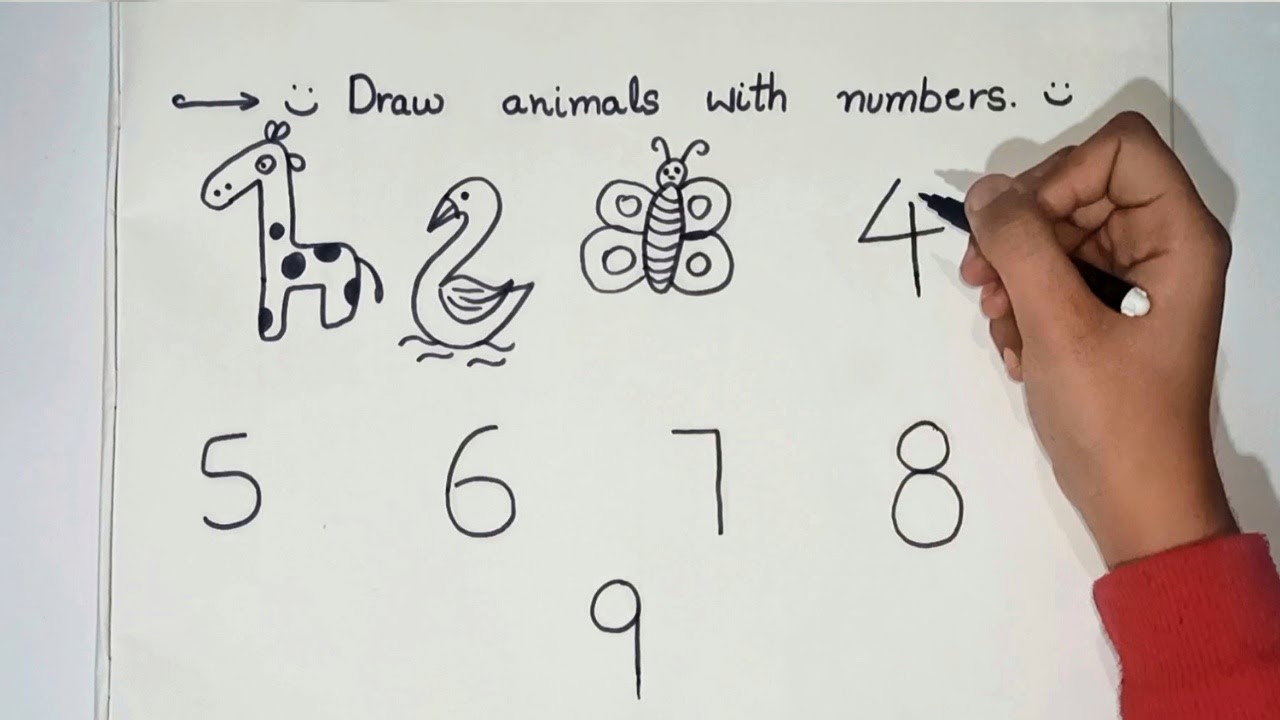 How To Turn Numbers Into Animals For Beginners Step By Step Prarish