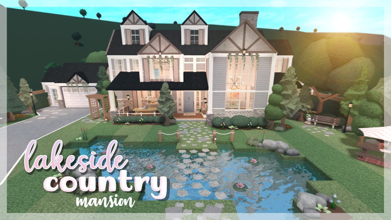 Lakeside Country Mansion Bloxburg Speed Build Youtube