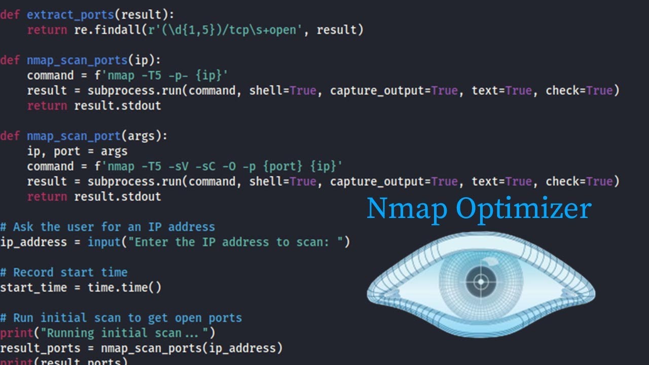 Nmap Optimizer Python Script Youtube