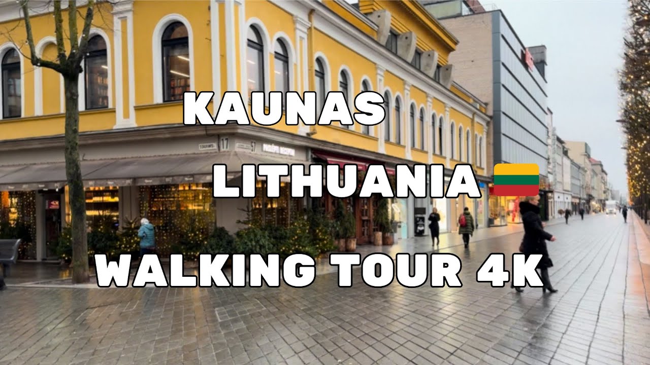 Kaunas Lithuania Walking Tour 4k рџ рџ Youtube
