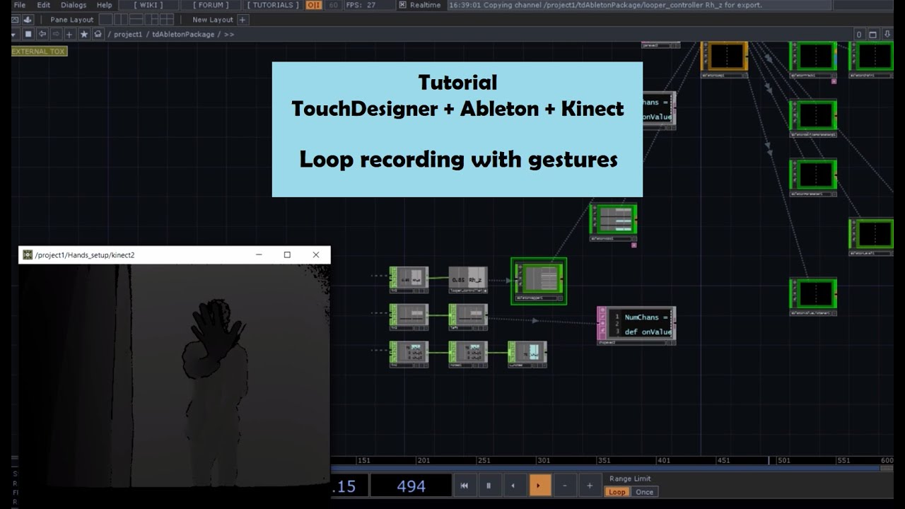 Tutorial Touchdesigner Ableton Kinect How To Play Music With