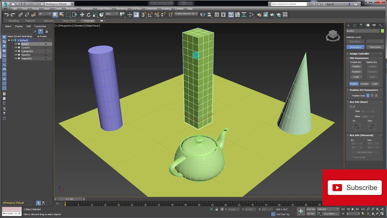 3ds Max 2019 Object Selection By Name Tool Youtube
