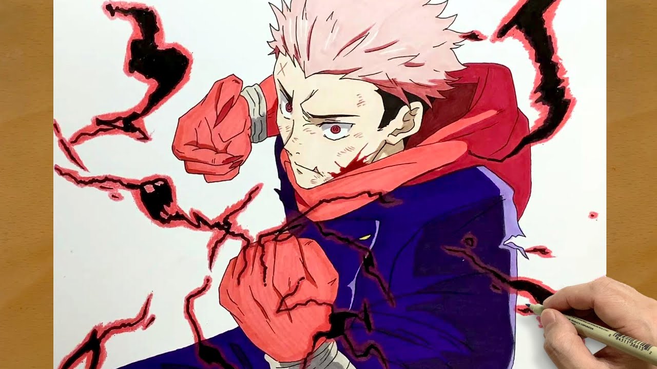 How To Draw Jujutsu Kaisen S Yuji Itadori With Epic Cursed Energy