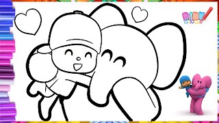 рџњ рџ рџћё Dibuja Y Colorea Pocoyo Y Elly Abrazandose рџњ рџ Doovi
