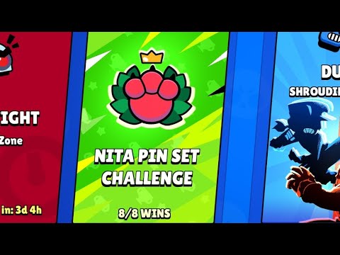Brawl Stars Nita Pin Set Challenge Youtube