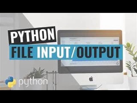 File Input Output I O In Python Youtube