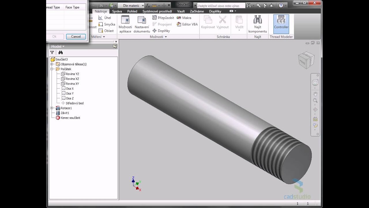 Inventor Thread Modeler Youtube