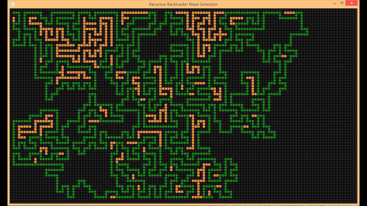 Recursive Backtracker Maze Generator Visualization Youtube