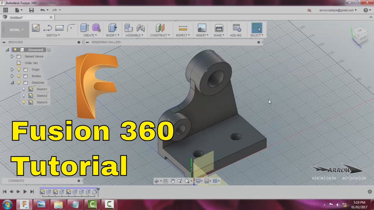 Autodesk Fusion 360 Tutorial For Beginner 001 Youtube