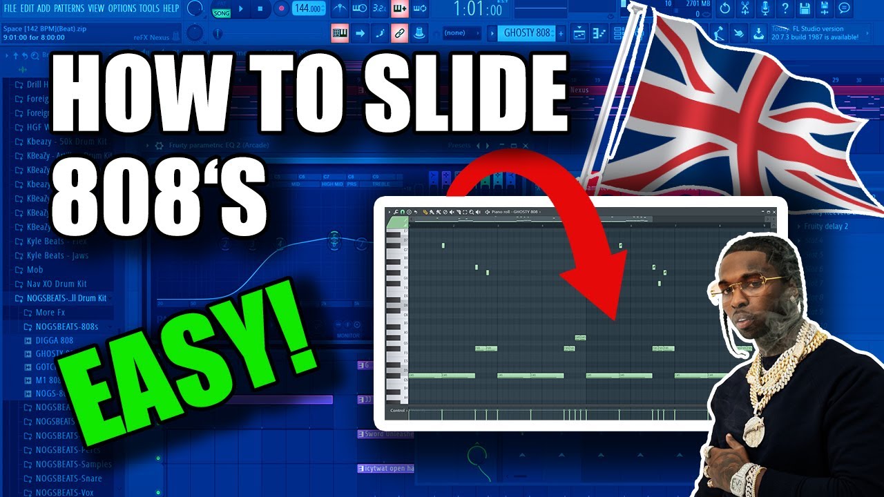 How To Make Uk Drill 808 Slides Easy Method Fl Studio 20 Tutorial