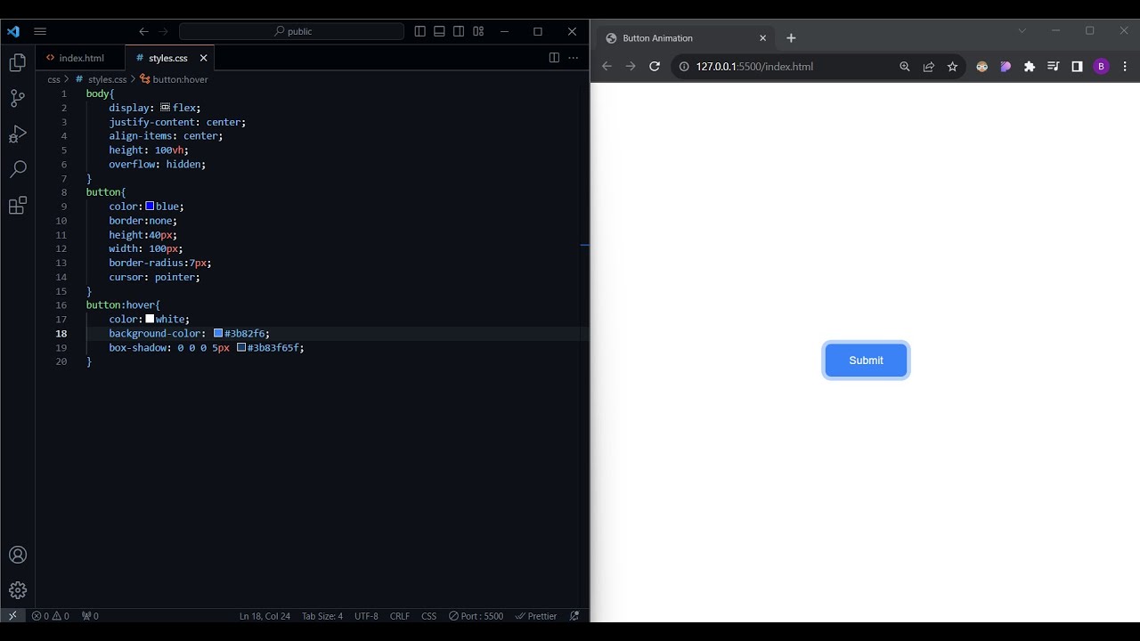 Asmr Programming Css Button Animation No Talking Youtube