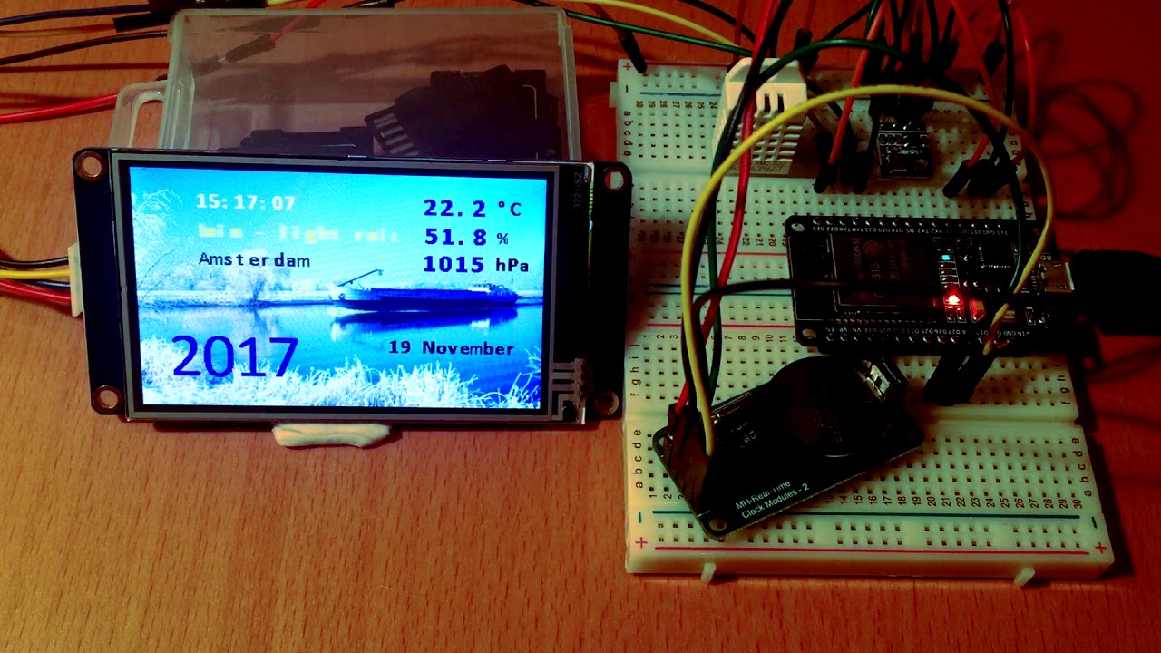 Weather Station With Esp32 With Oled Nextion Bme280 And 51 Off
