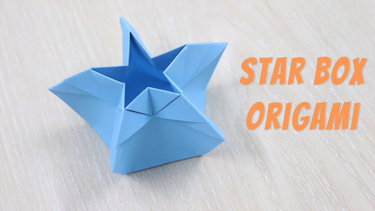 How To Make A Paper Star Box Easy Origami Star Box Making Youtube