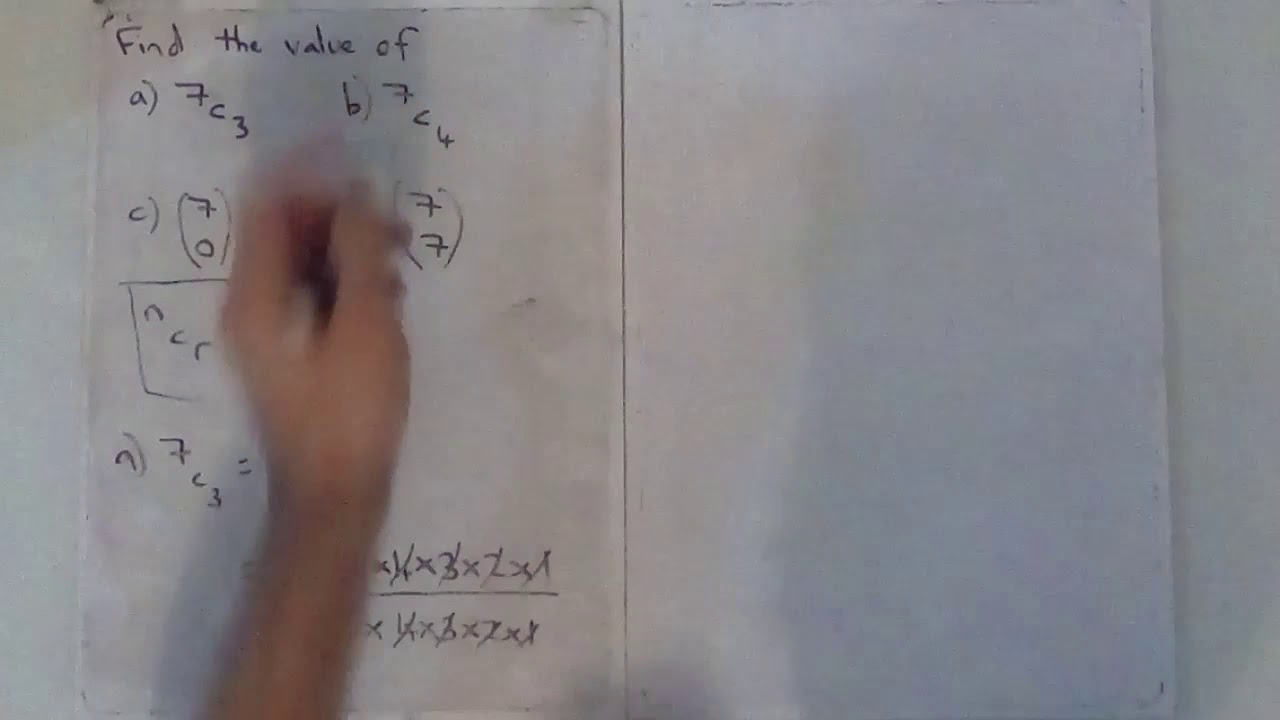 Finding Binomial Coefficients Using Ncr Youtube