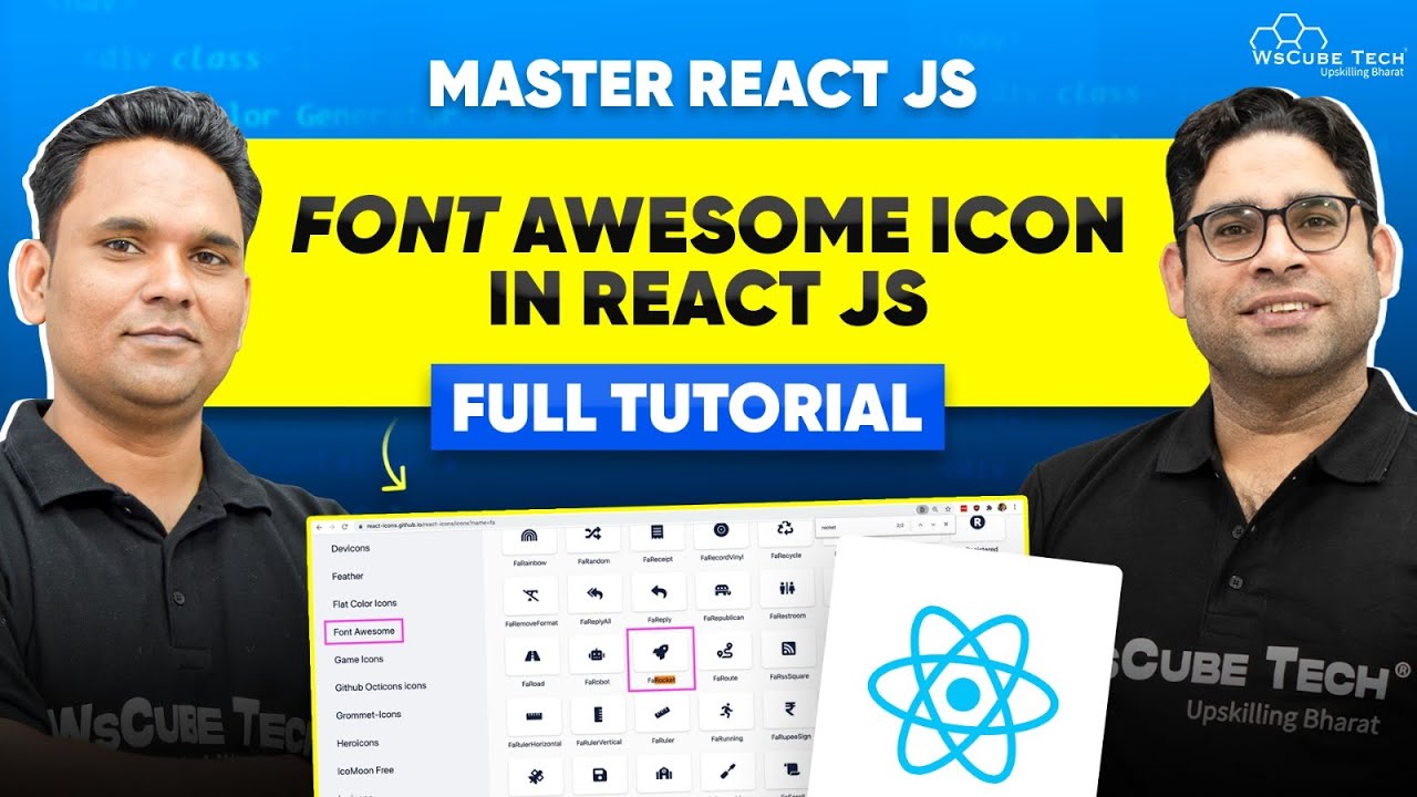 How To Add Use Font Awesome Icon In React Js Master React Js Youtube