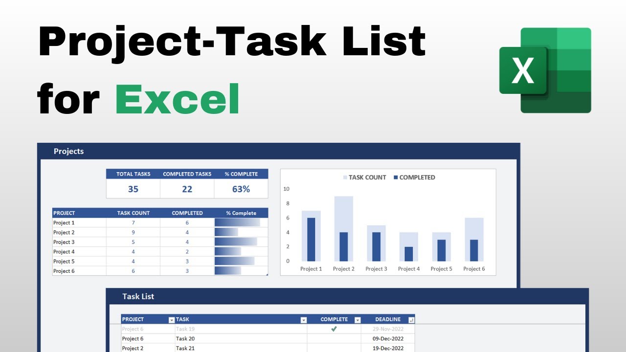 Project Task List Excel Template