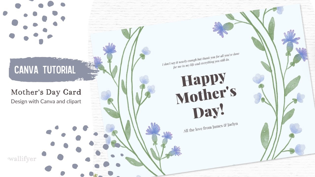 Create A Mother S Day Card In Canva Easy Canva Tutorial For Beginners