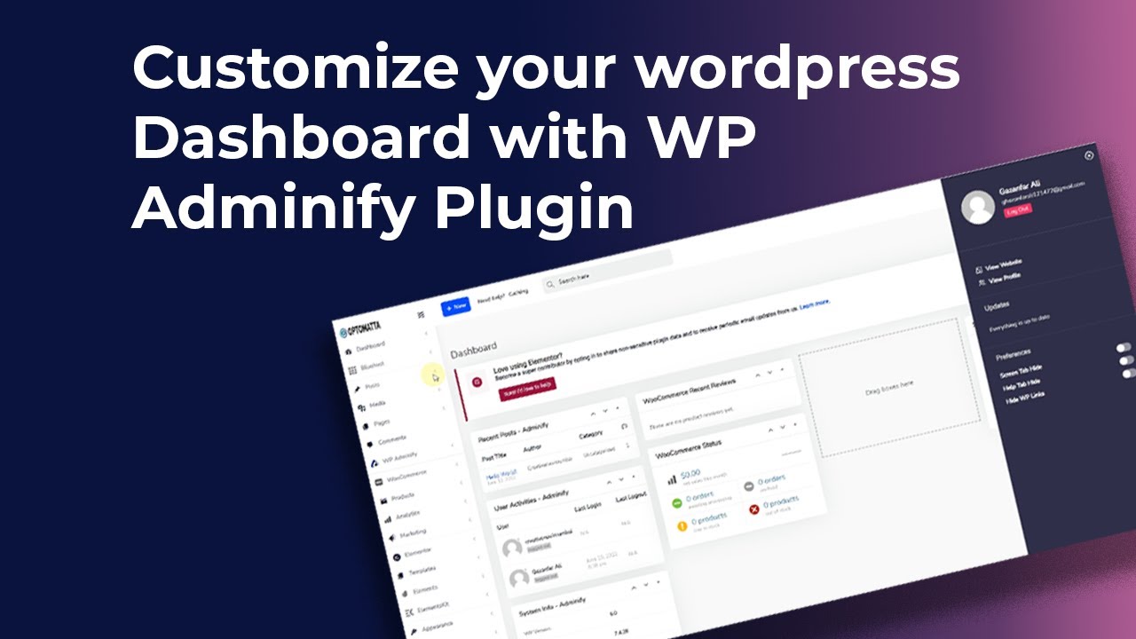 Give Your Wordpress Dashboard New Look Wp Adminify Tutorial Youtube