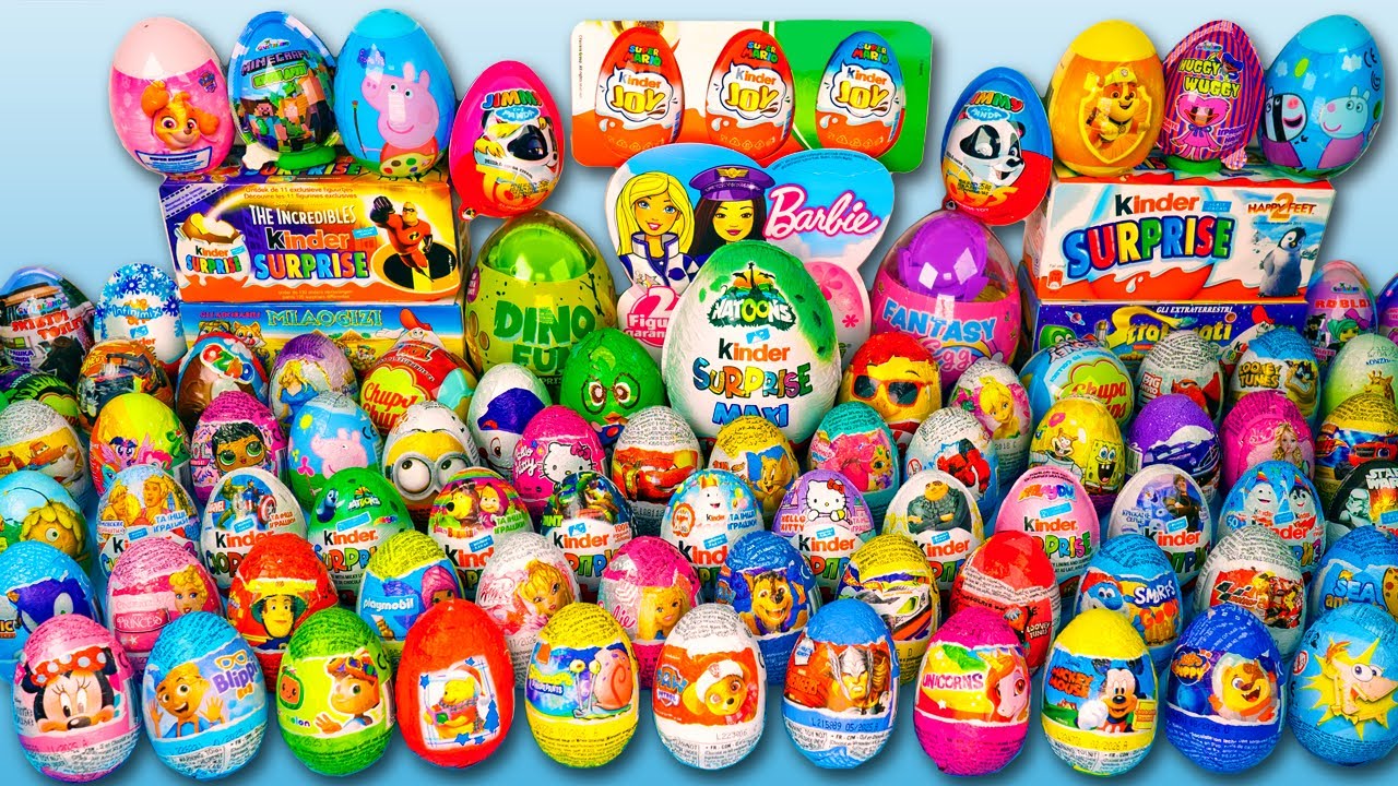100 Surprise Eggs Mega Mix Asmr 60 Minutes Inspiring No Talking Video