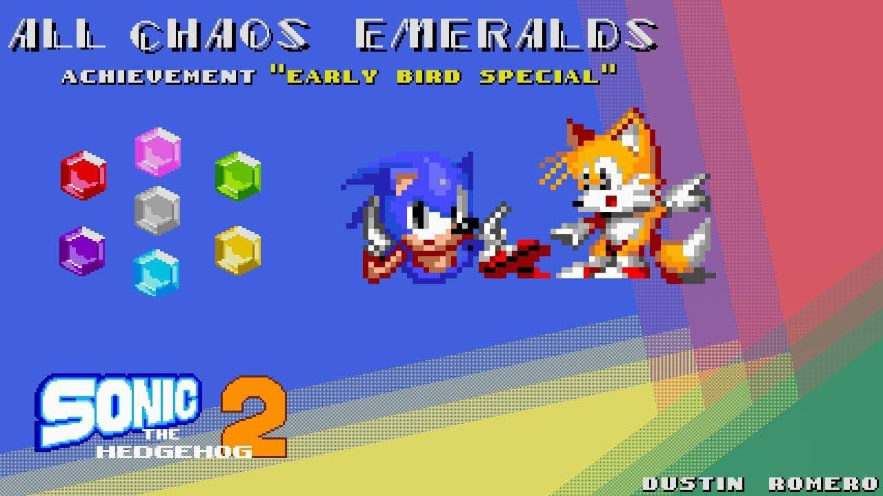 Sonic The Hedgehog 2 All Chaos Emeralds Achievement Early Bird