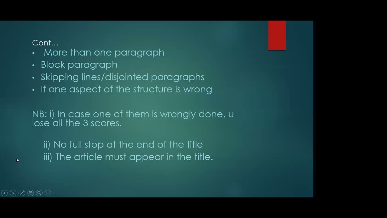 S 4 English Facilitation Summary Writing Grammar Passing Tips