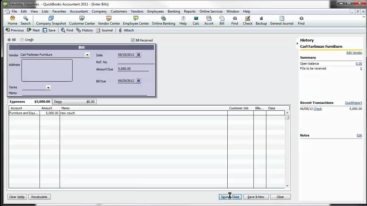 Quickbooks Tip Learning Quickbooks Basics Youtube
