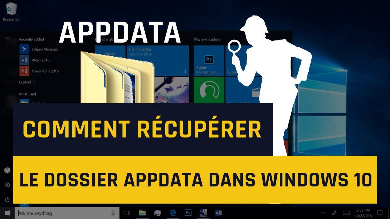 Comment Récupérer Le Dossier Appdata Dans Windows 10 Youtube