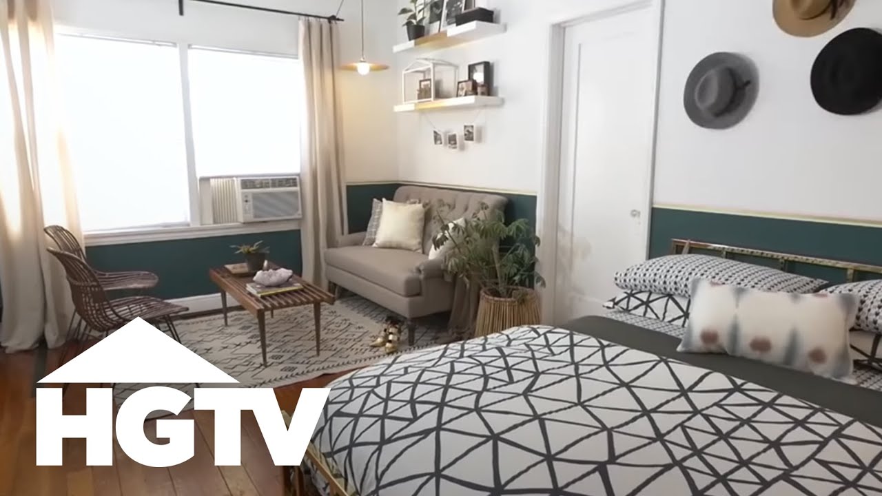 Stylish Studio Apartment Makeover Hgtv Youtube