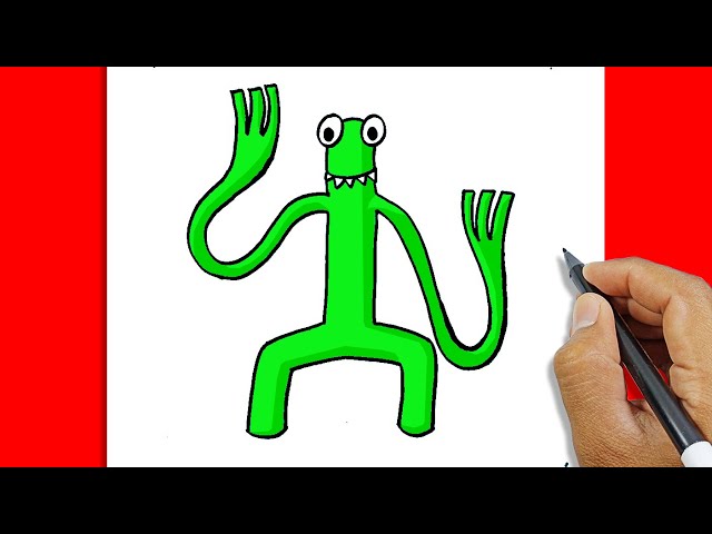 Drawing Rainbow Friends Green Rainbow Friends Drawing Videos For Kids