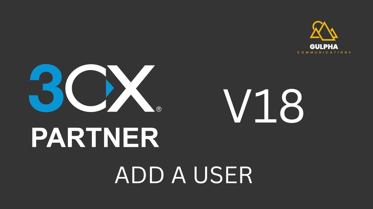 How To Add A User 3cx V18 Youtube