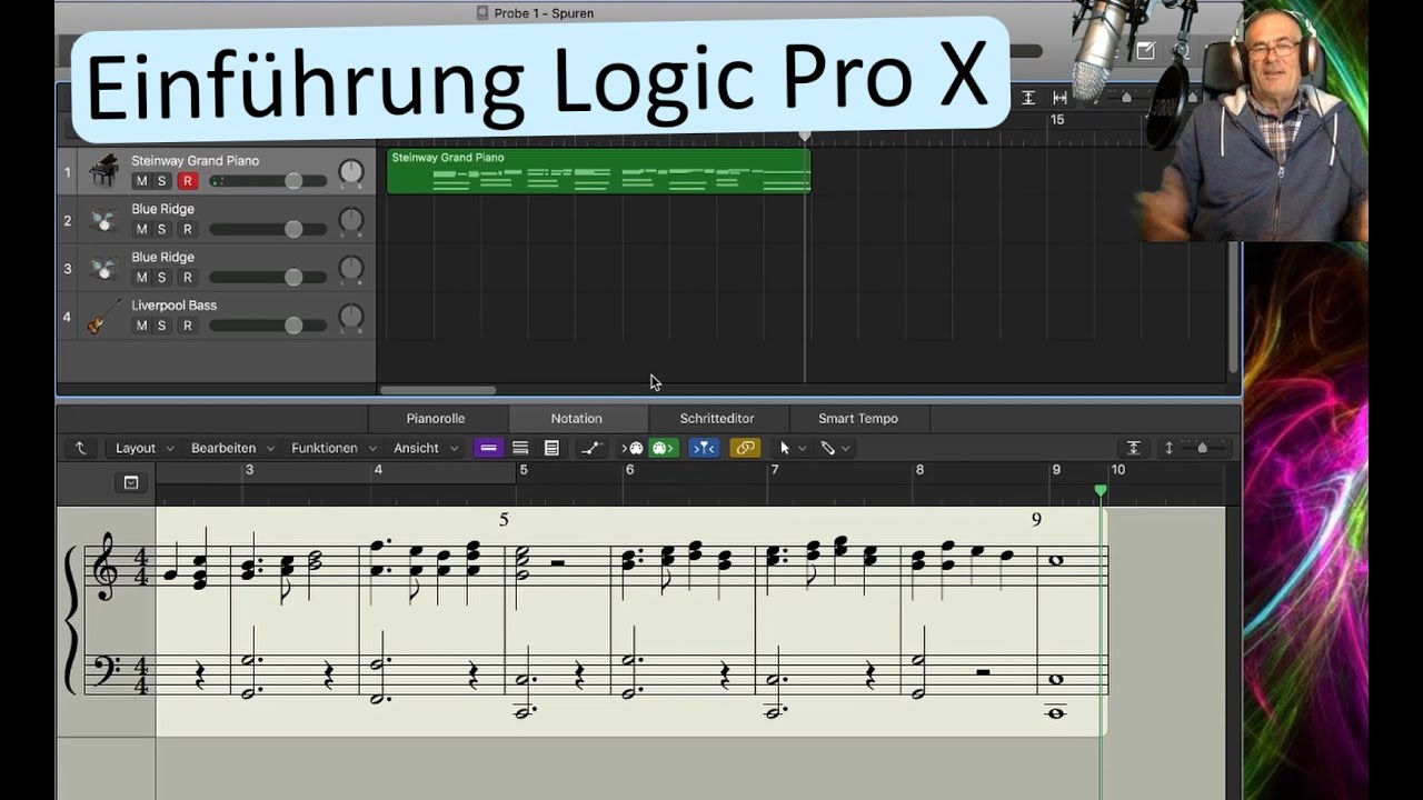 Erste Aufnahmen In Der Notation Logic Pro X Tutorial Youtube