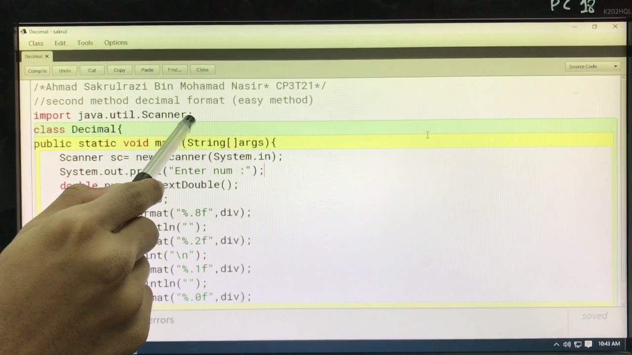 Sem2 Decimal Format In Java Youtube