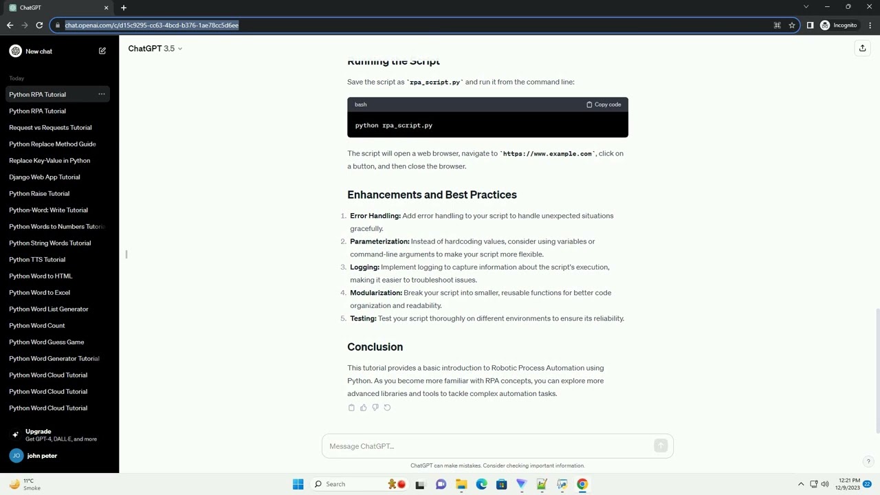 Robotic Process Automation Using Python Quadexcel