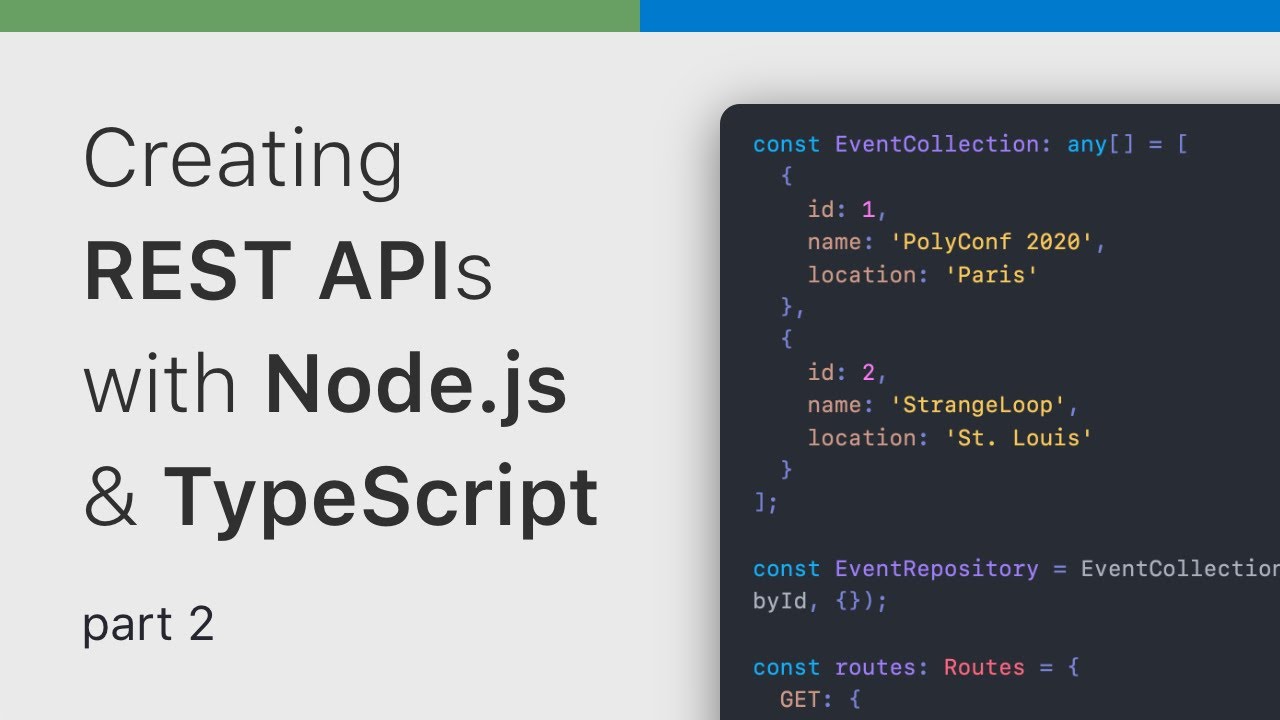 Creating Rest Apis In Node Js Using Typescript Part 2 Of 4 Youtube
