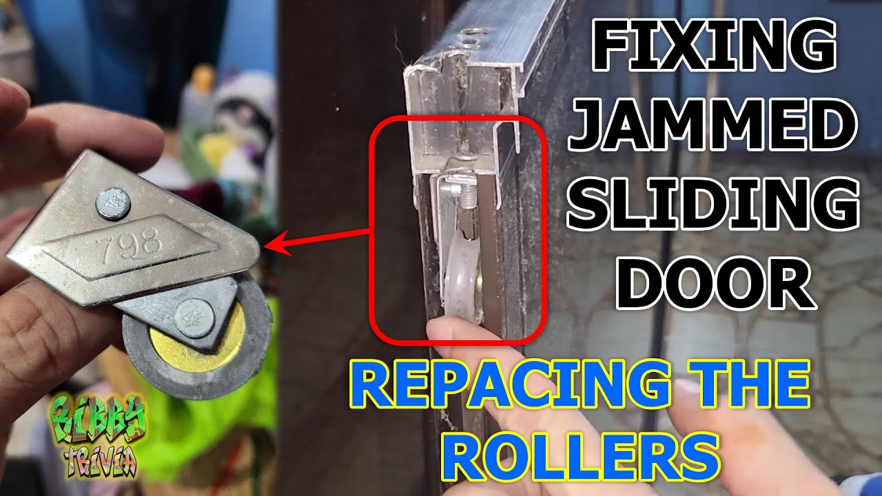 Fixing Stuck Sliding Door Replacing Rollers Youtube