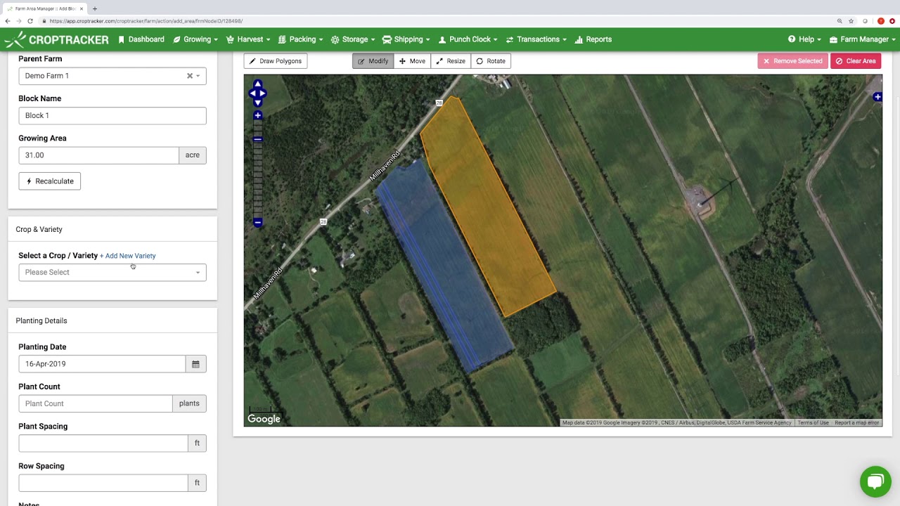Creating Your Farm Using Croptracker Youtube