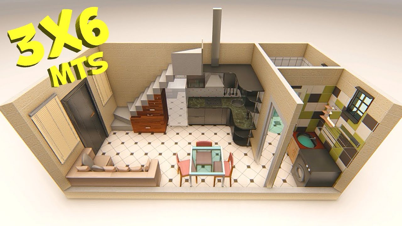 Plano De Casa 3x6 Metros Youtube