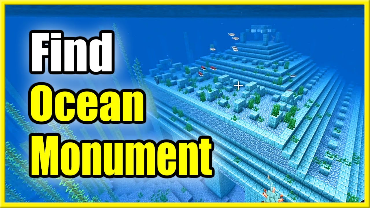 How To Find An Ocean Monument In Minecraft Best Tutorial Youtube