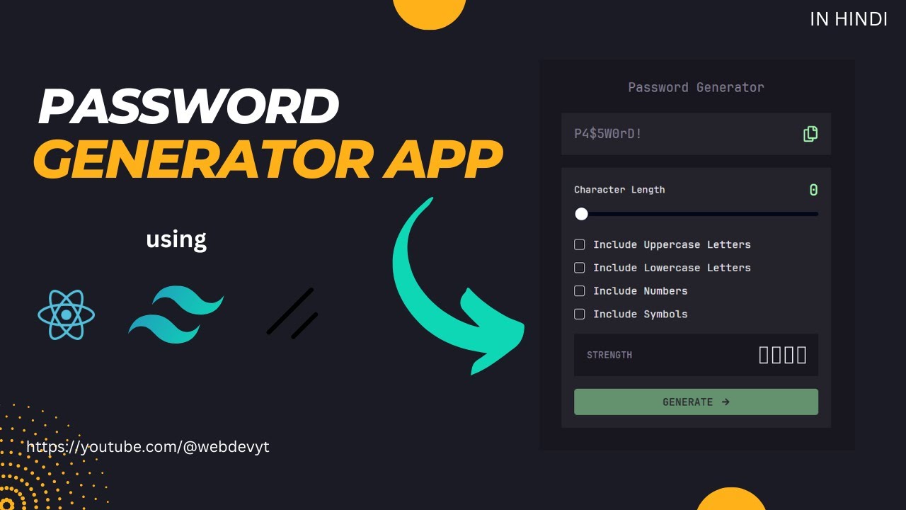 Building A Password Generator App With React Tailwind Css And Shadcn