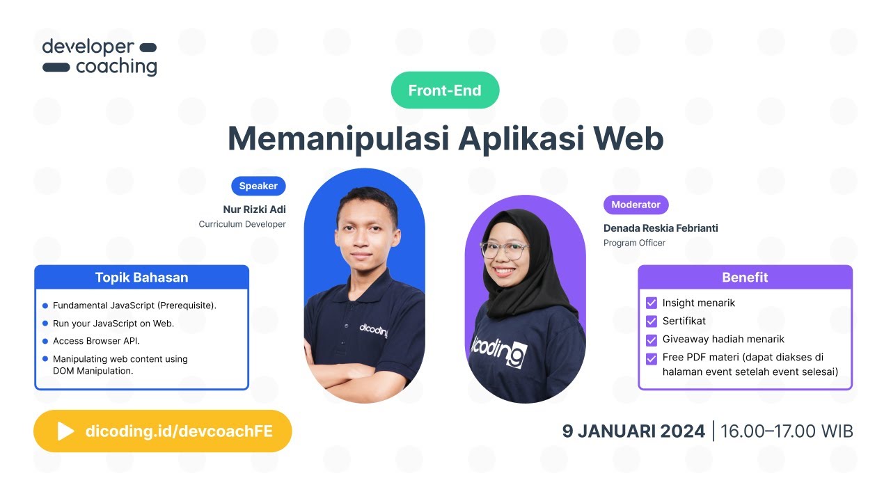 Devcoach 123 Front End Memanipulasi Aplikasi Web Youtube