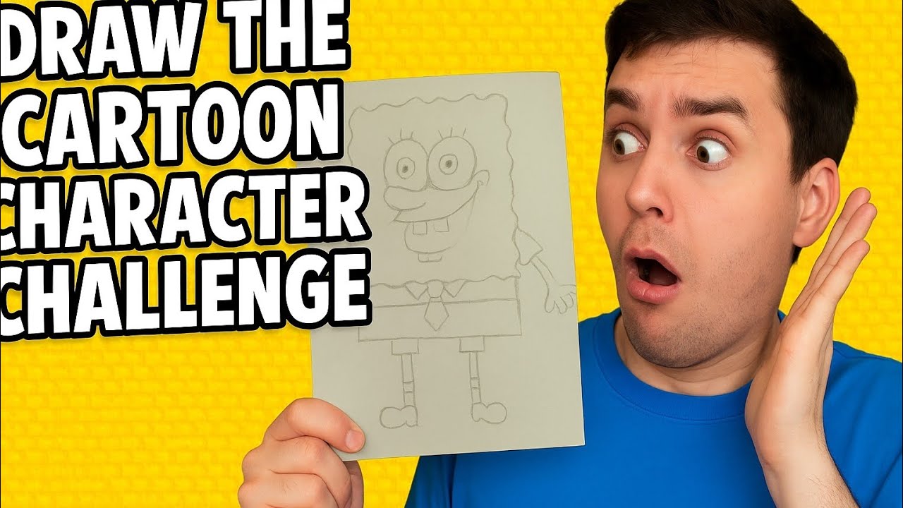 Draw The Cartoon Character Challenge First Video ёяша Youtube