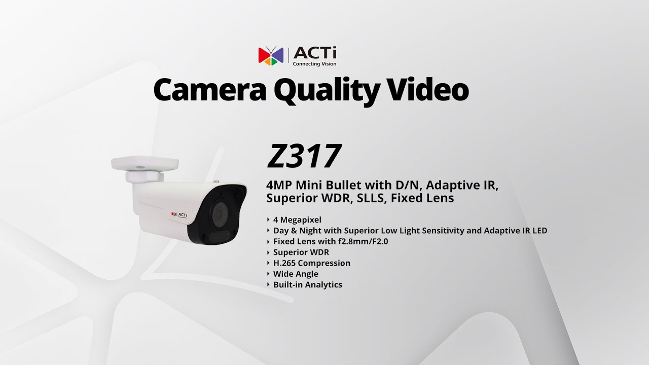 Z317 Image Quality Video Youtube