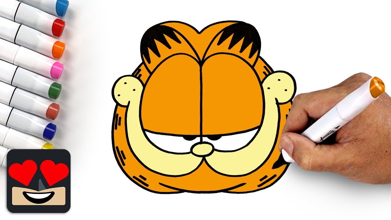 How To Draw Garfield Easy Youtube