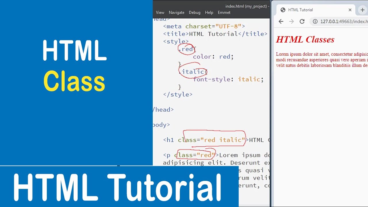 16 Classes In Html Html Tutorial Youtube