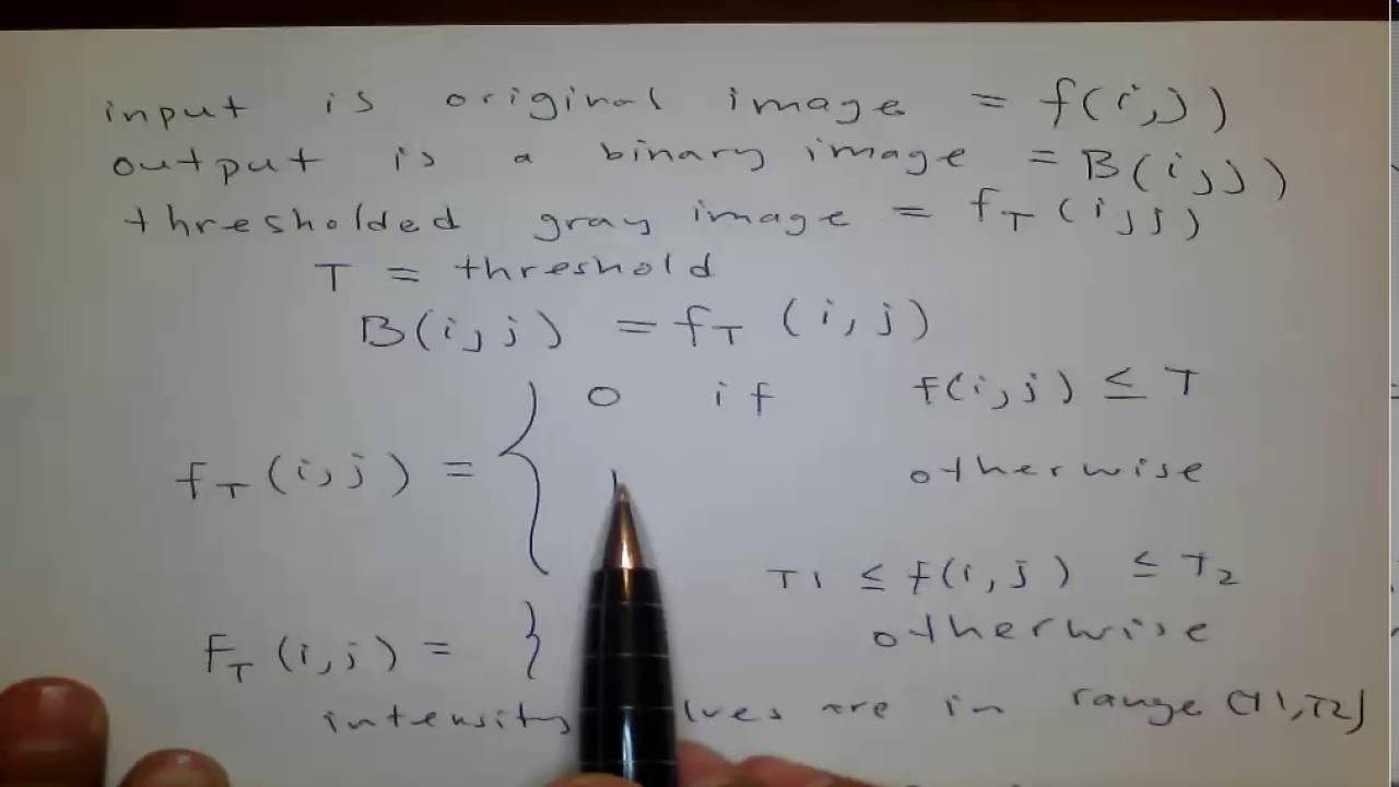 Image Processing Thresholding Youtube